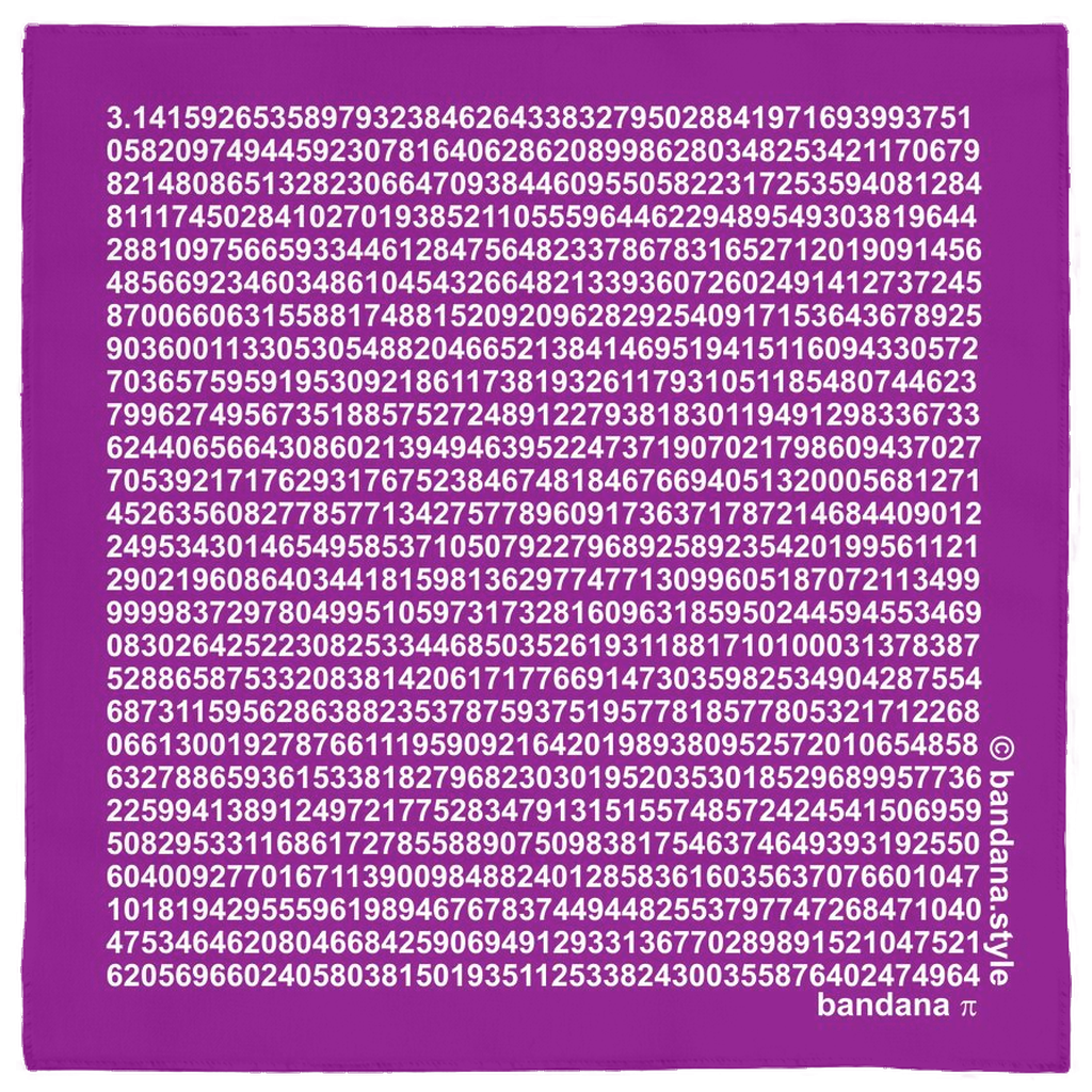 Purple Pi/White | bandana.style