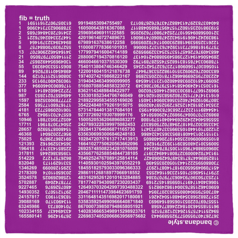 Purple Fib White | bandana.style