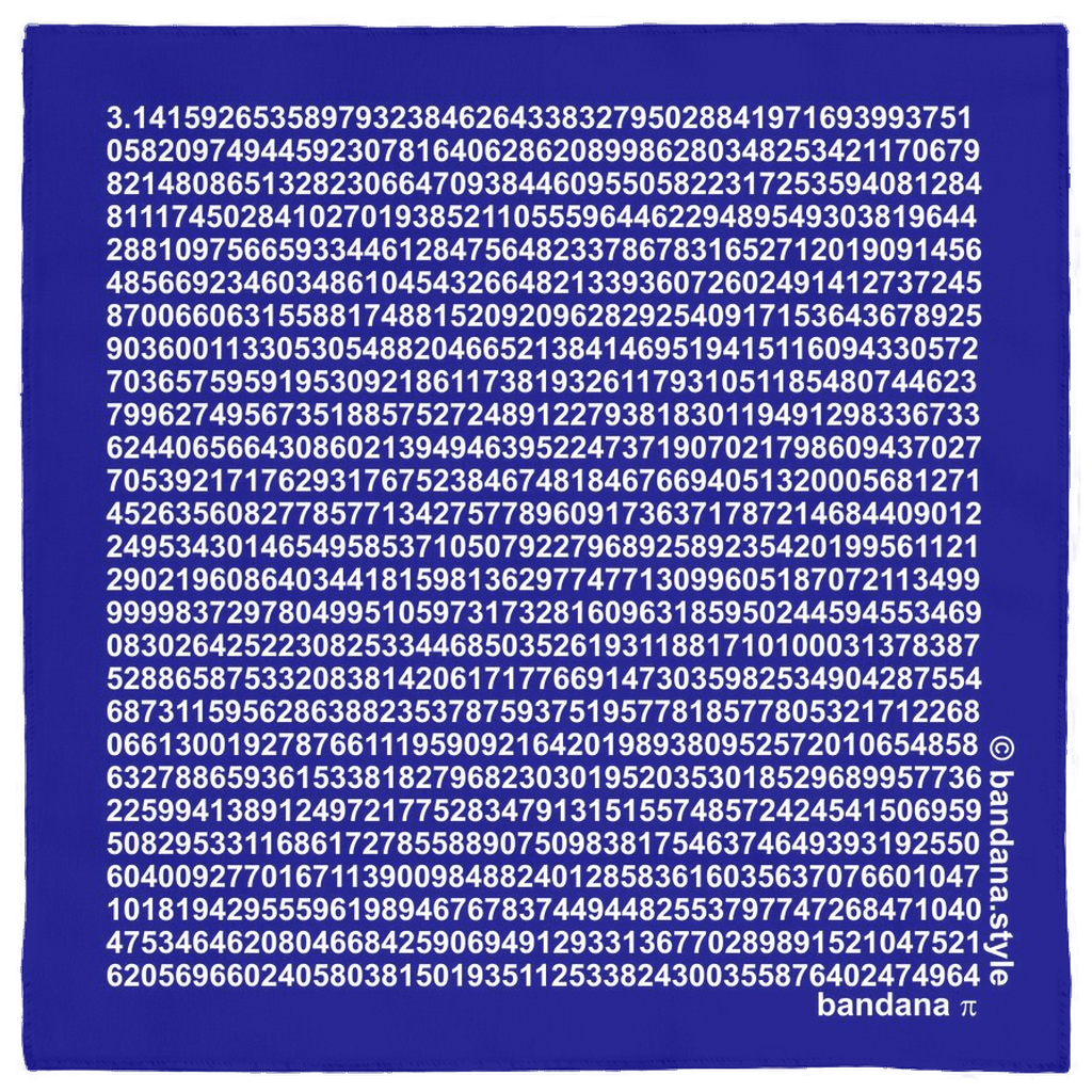 Navy Pi/White | bandana.style